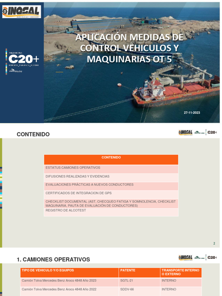 Aplicación Medidas de Control Vehiculos y Maquinarias Ot 5 | PDF