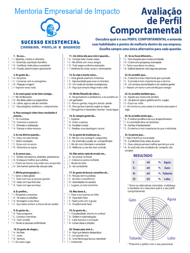 Avaliação do Perfil Comportamental | PDF