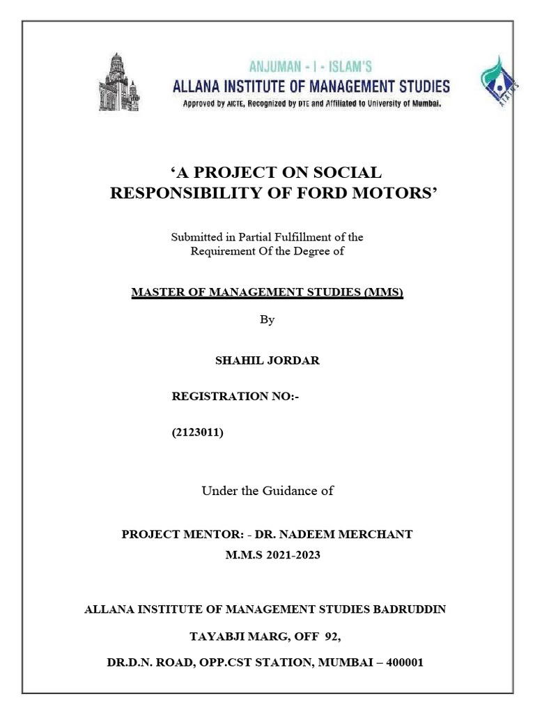 Document Tmp Pdf Ford Motor Company Corporate Social Responsibility
