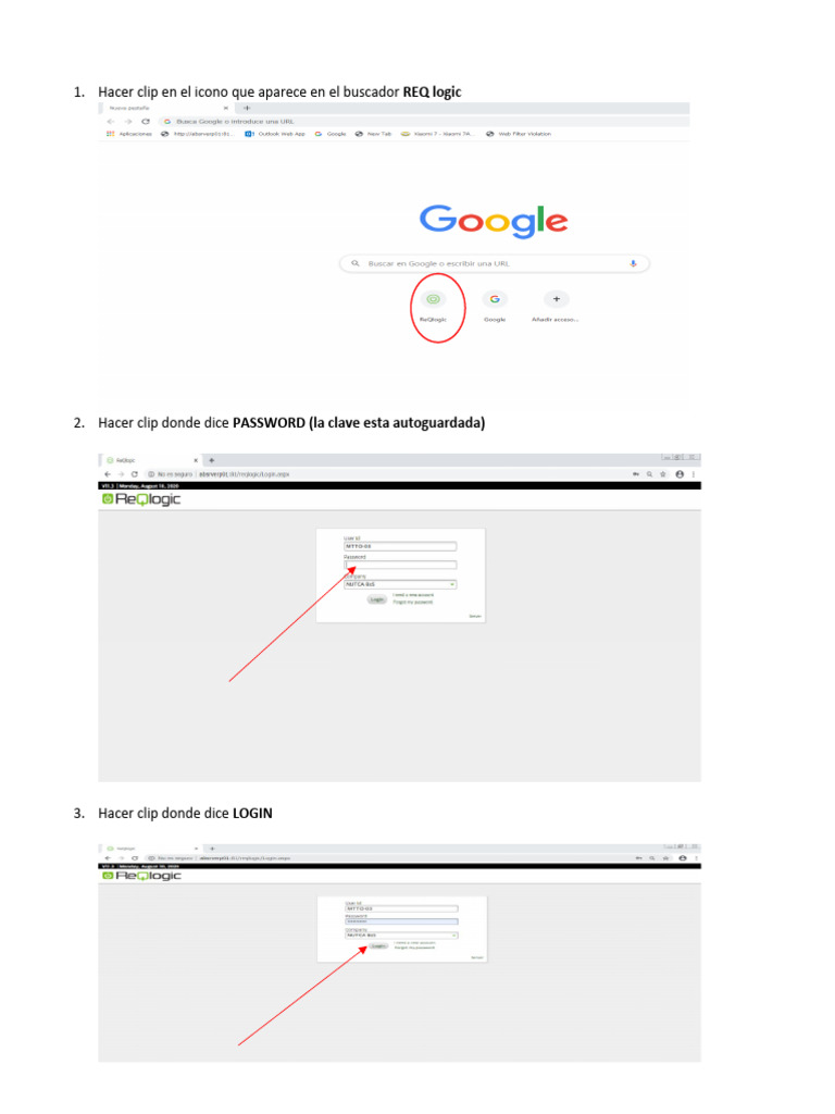 Paso A Paso para Generar Req en Reqlogic | PDF
