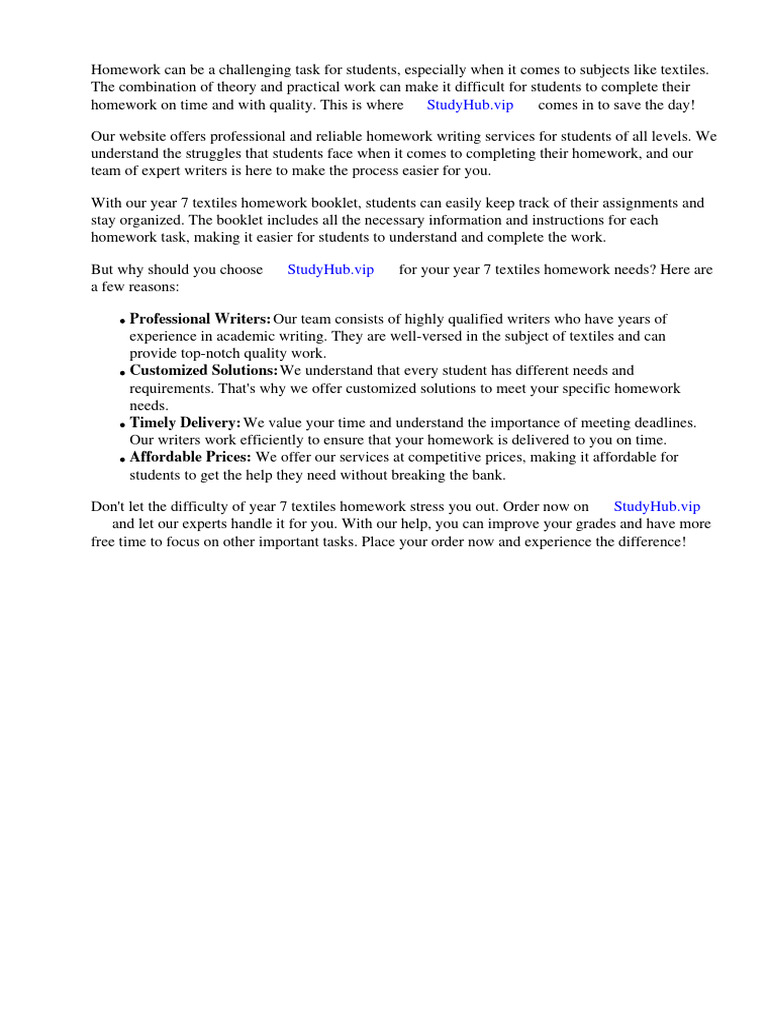 Year 7 Textiles Homework Booklet | PDF | Facebook | Homework