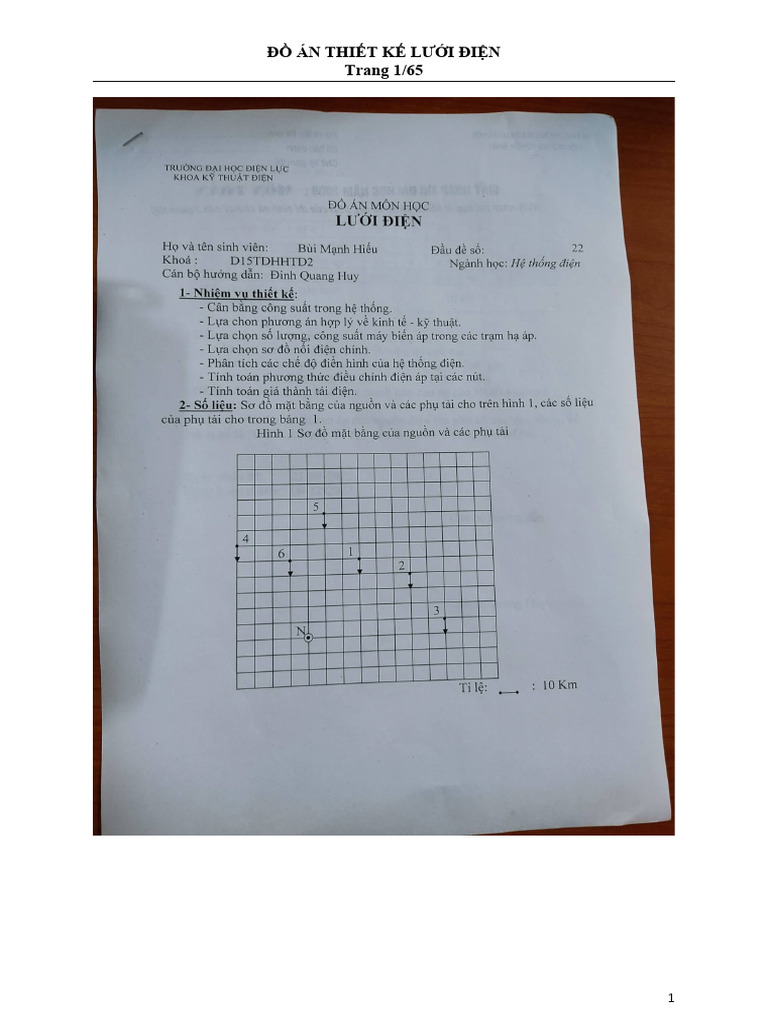 Do An Thiet Ke Luoi Dien | PDF
