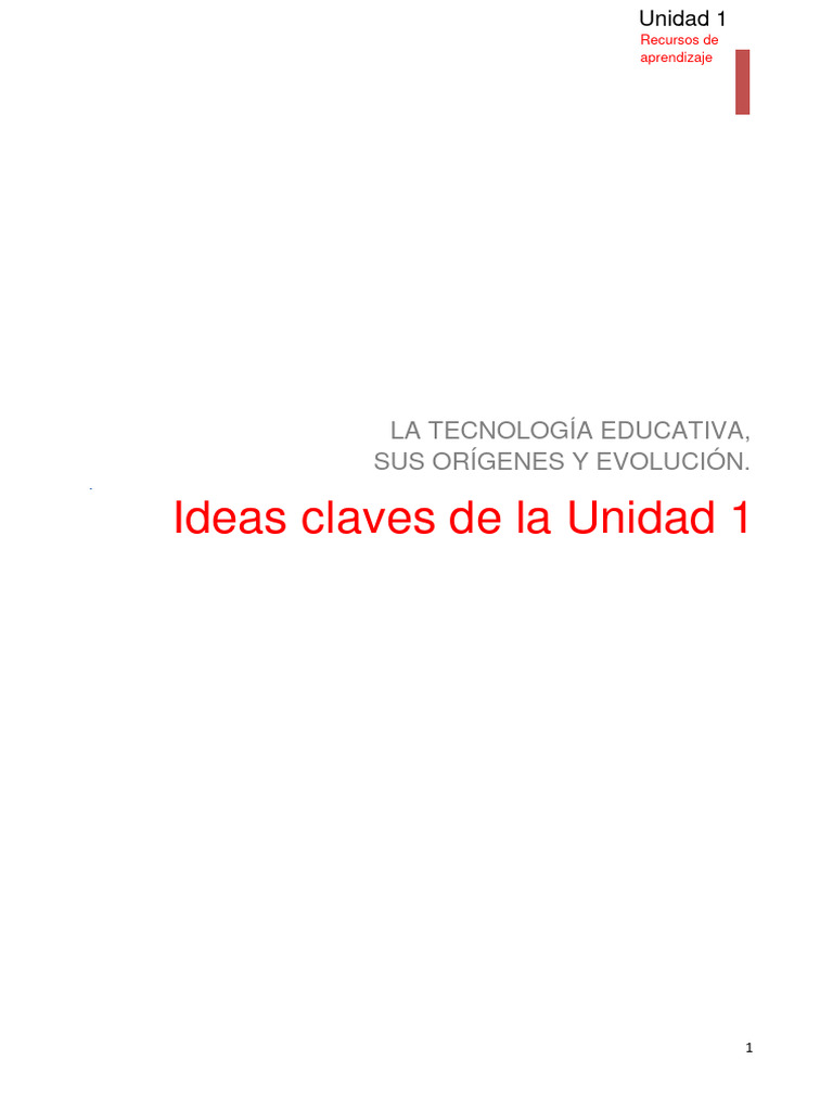 Ideas Claves Unidad 1 | Descargar gratis PDF | Informática
