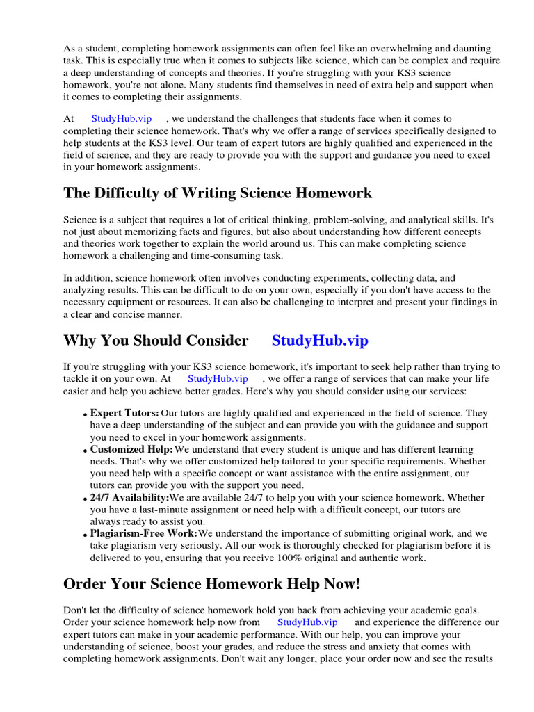 Science Homework Help Ks3 | PDF | Homework | Science Science Homework Help Ks3 | PDF | Homework | Science