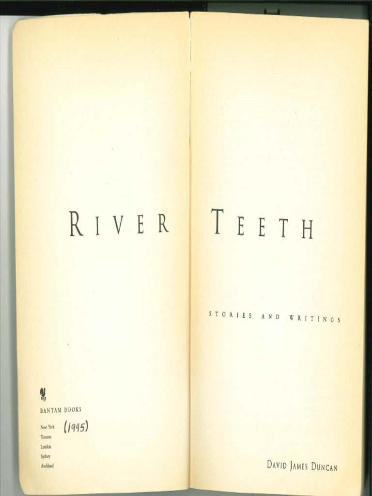 River Teeth David James Duncan | PDF