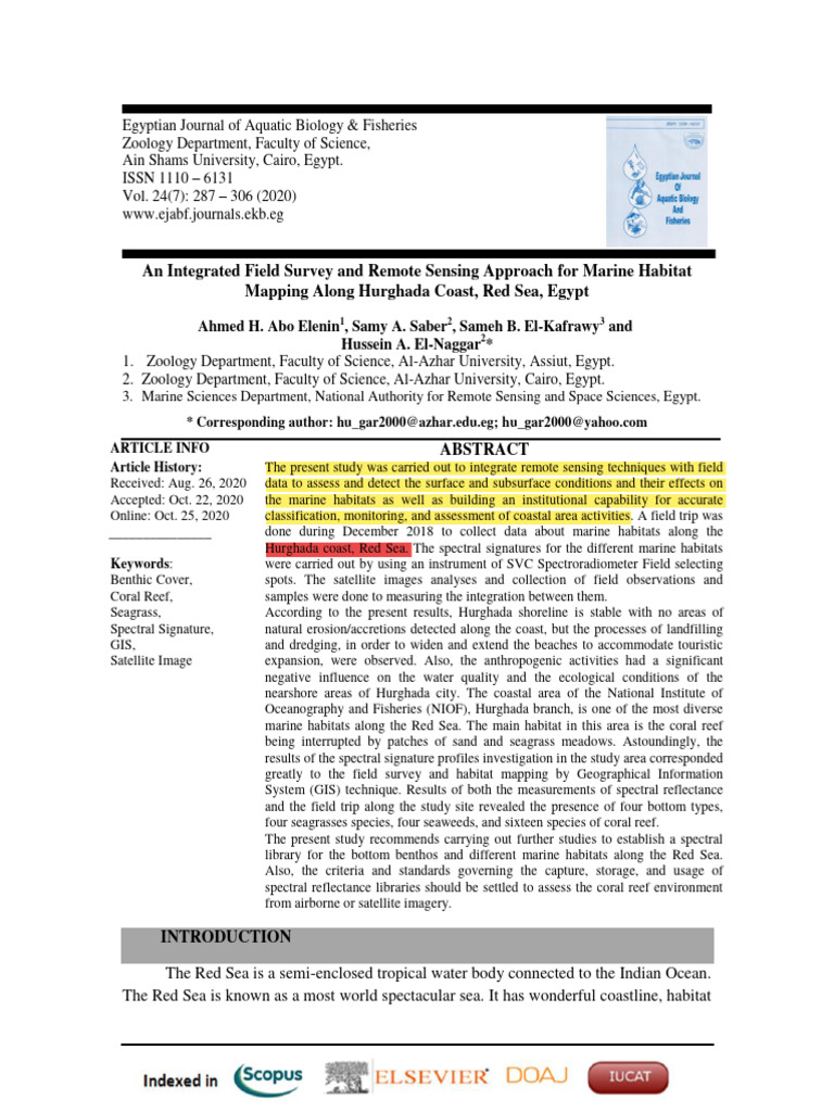 001 An Integrated Field Survey and Remote Sensing Approach For Marine ... 001 An Integrated Field Survey and Remote Sensing Approach For Marine ...