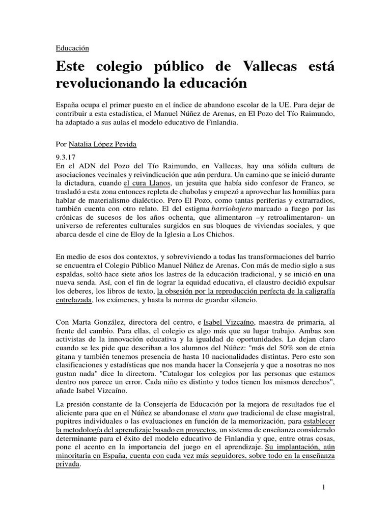 Innovación educativa en CEIP Labaca | PDF | Enseñando | Maestros