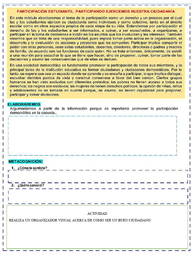 3° Sec - DPCC - Participacion Cuidadana | PDF