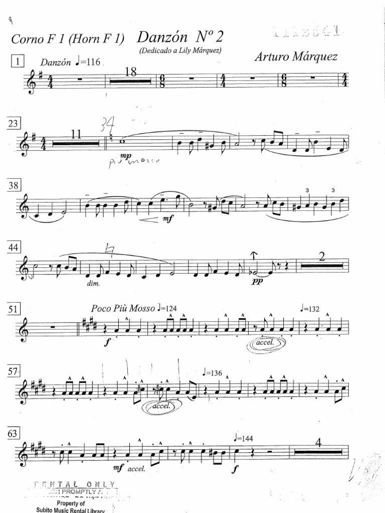 Danzon No.2 - Horn | PDF