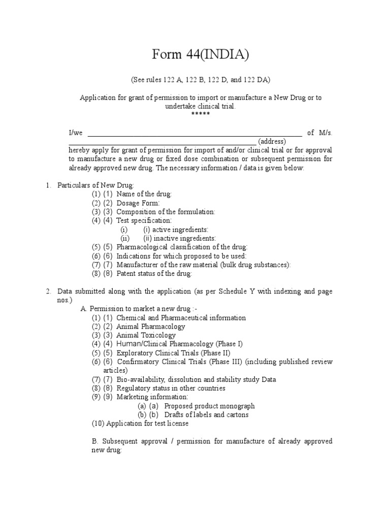 Form 44 | Phases Of Clinical Research | Pharmacology