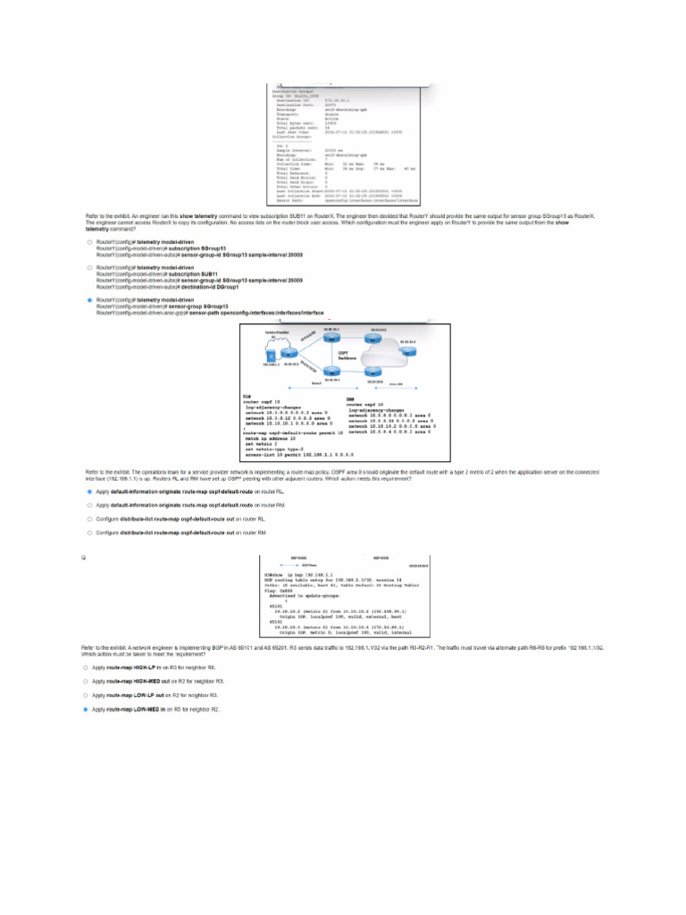 Zoute-Map Ospf-Default-Route Permit 10 Betwork 10.0.0.4 "A6 Mateio-Type © | PDF | Router ...