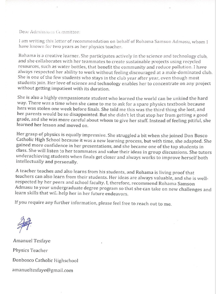 Rohama's Recommendations | PDF