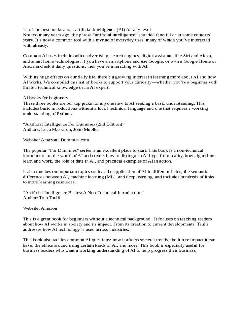 AI and Machine Learning Books | PDF AI and Machine Learning Books | PDF