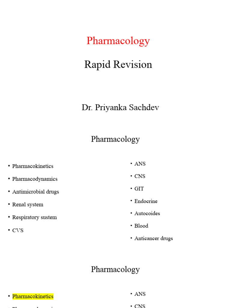 RRR Pharma Notes | PDF | Bioavailability | Pharmacy