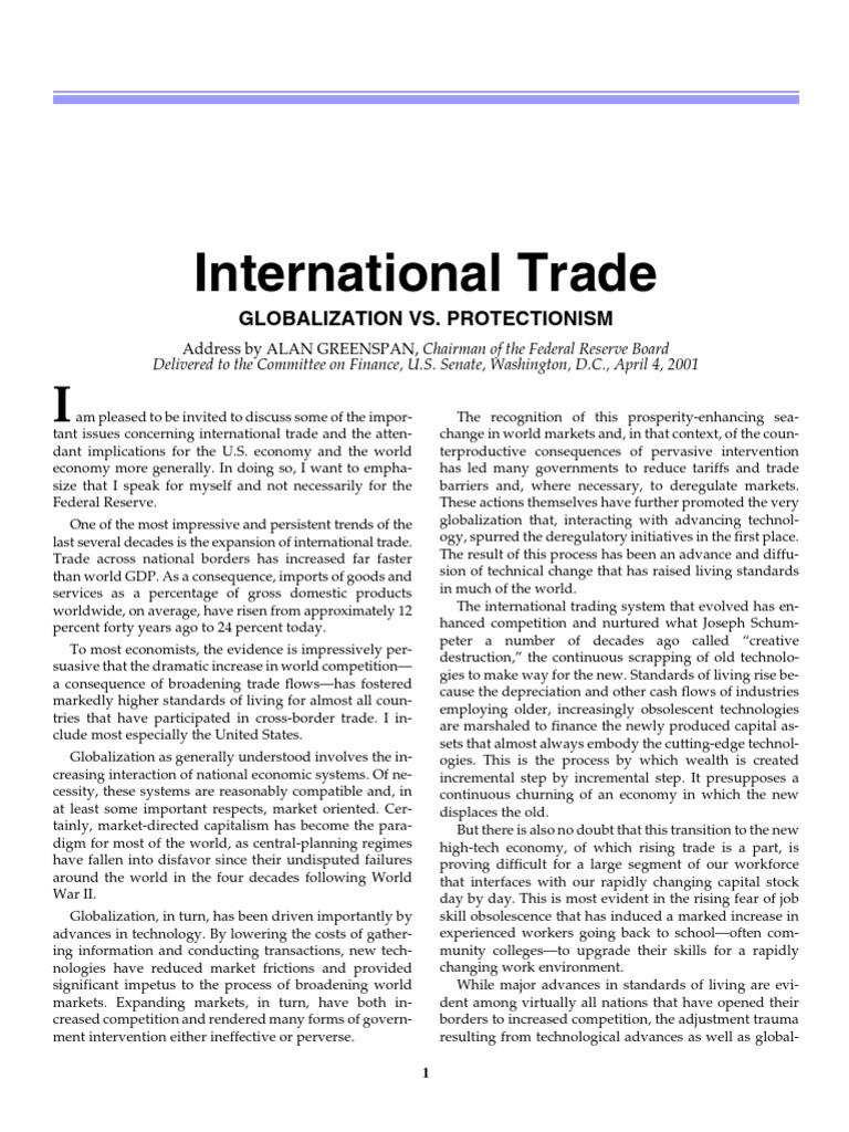 Globalization Vs Protectionism | PDF | Dumping (Pricing Policy) | Protectionism