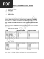 Deriv Synthetic Indices Minimum Lot Sizes | PDF | Computers