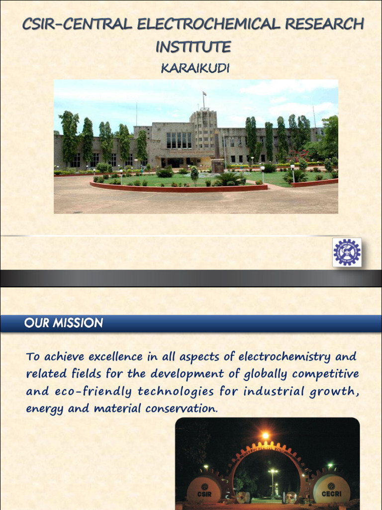 CECRI Profile | Download Free PDF | Electrochemistry | Lithium Ion Battery