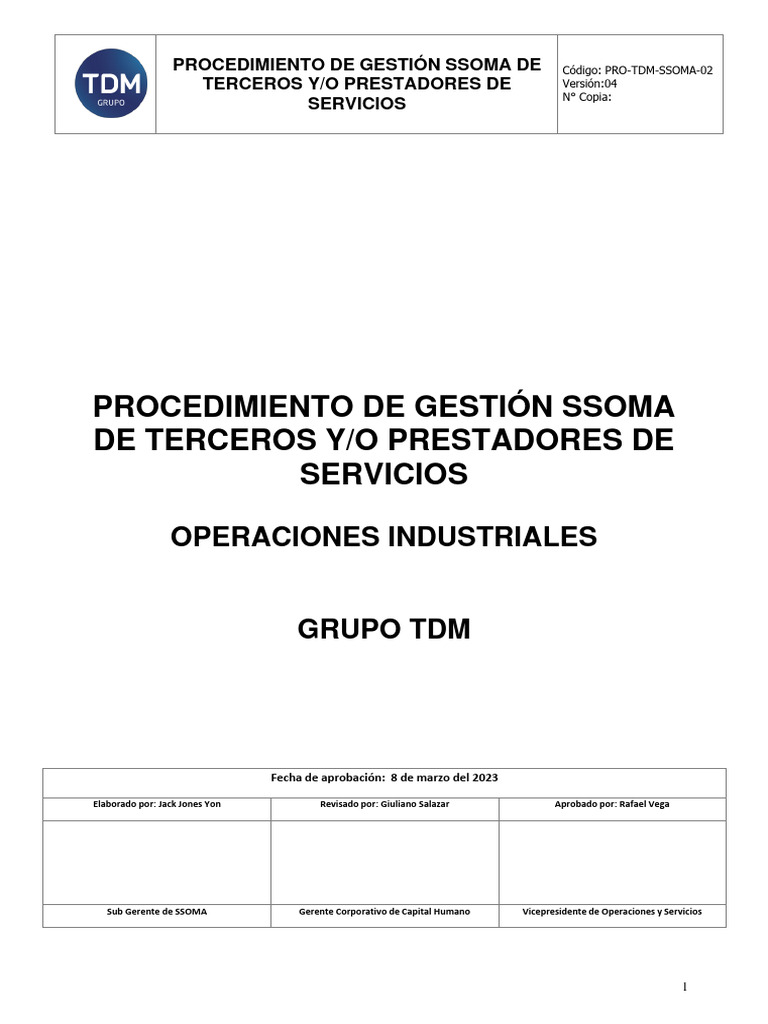 Soma-02 Servicios v4 | PDF | Seguridad y salud ocupacional | Documento de identidad