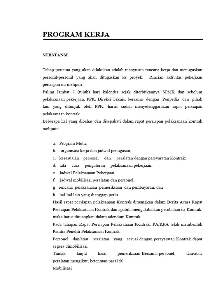 8.program Kerja | PDF