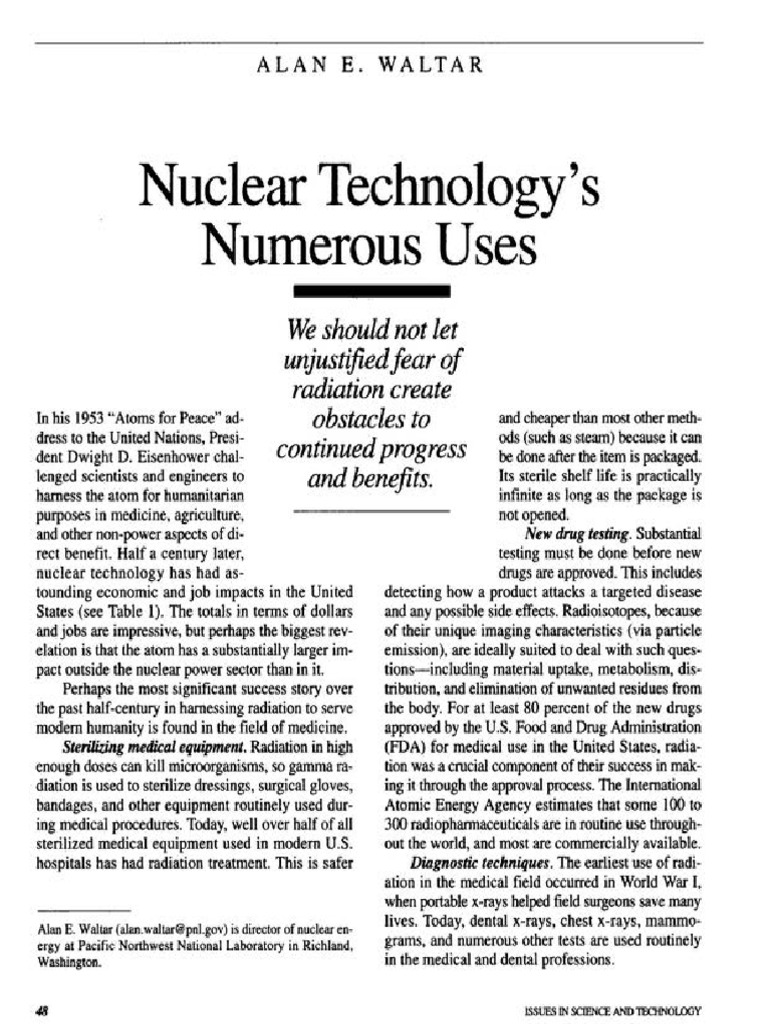 Alan Waltar Article | PDF