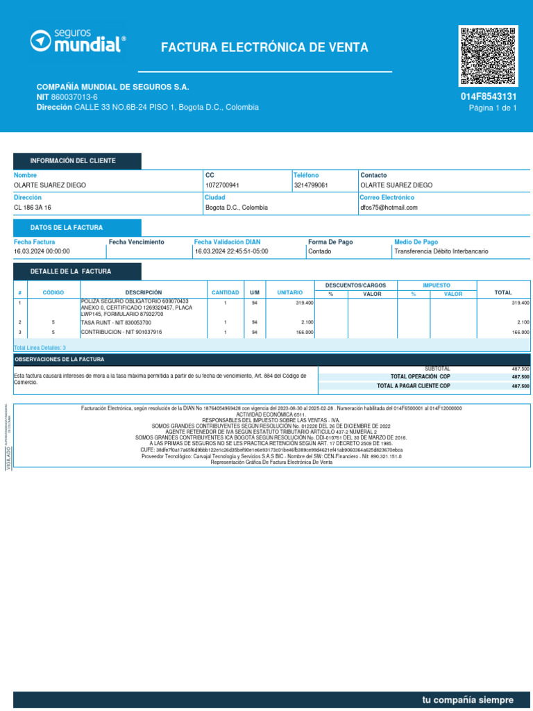 Ad 3299 | PDF | Factura | Pagos