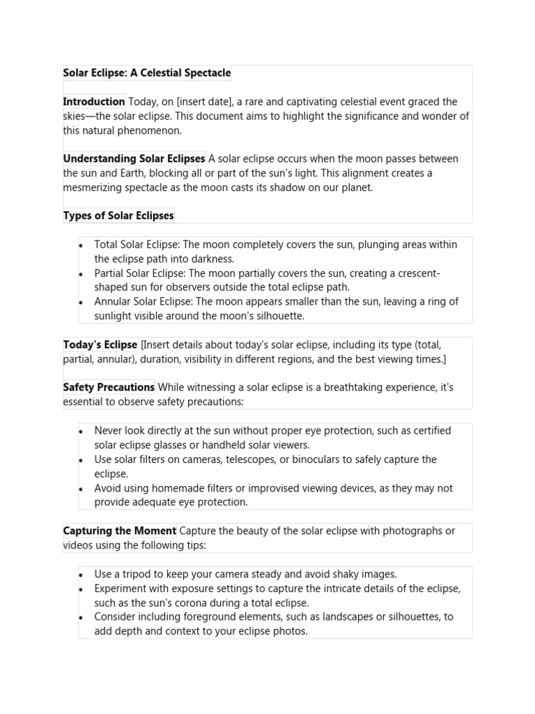 Solar Eclipse | PDF | Solar Eclipse | Sun