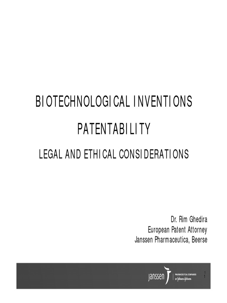 X-12-Biotech Inventions - Janssen Pharma | PDF | Biology