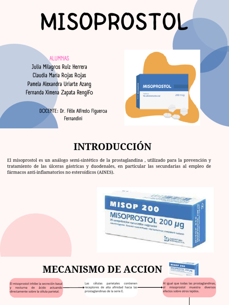 MISOPROSTOL | PDF | Prostaglandina | Reproducción humana