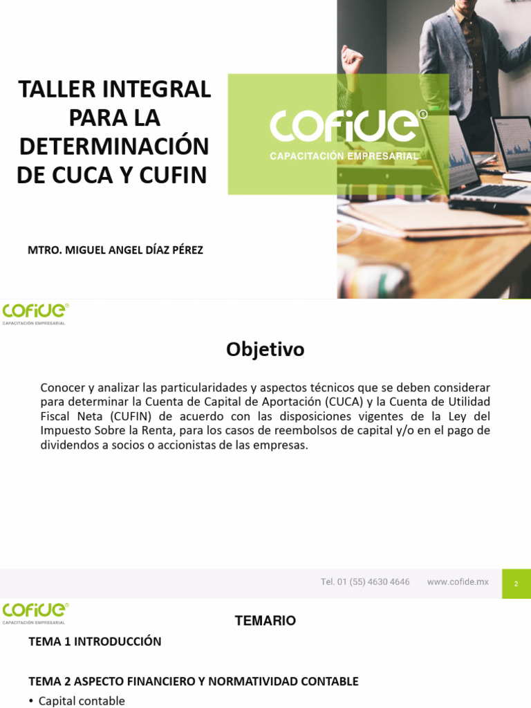 Taller Integral para la Determinación de CUCA y CUFIN-2 | PDF ...