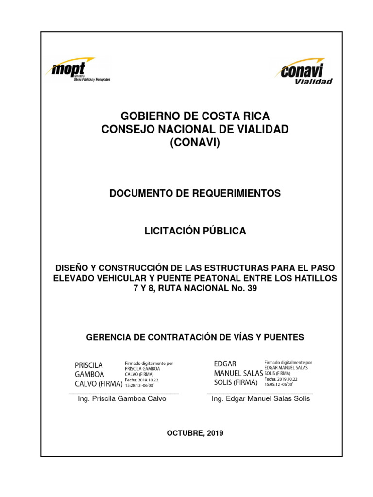 06 Documento de Requerimientos - Hatillo 7 y 8 | PDF | Puente | Ingeniería 06 Documento de Requerimientos - Hatillo 7 y 8 | PDF | Puente | Ingeniería