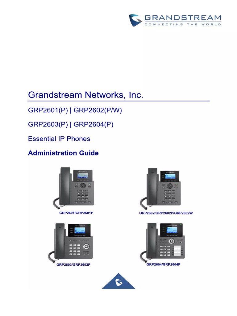 User Manual Grandstream GRP2604 (P) (English - 105 Pages) | PDF
