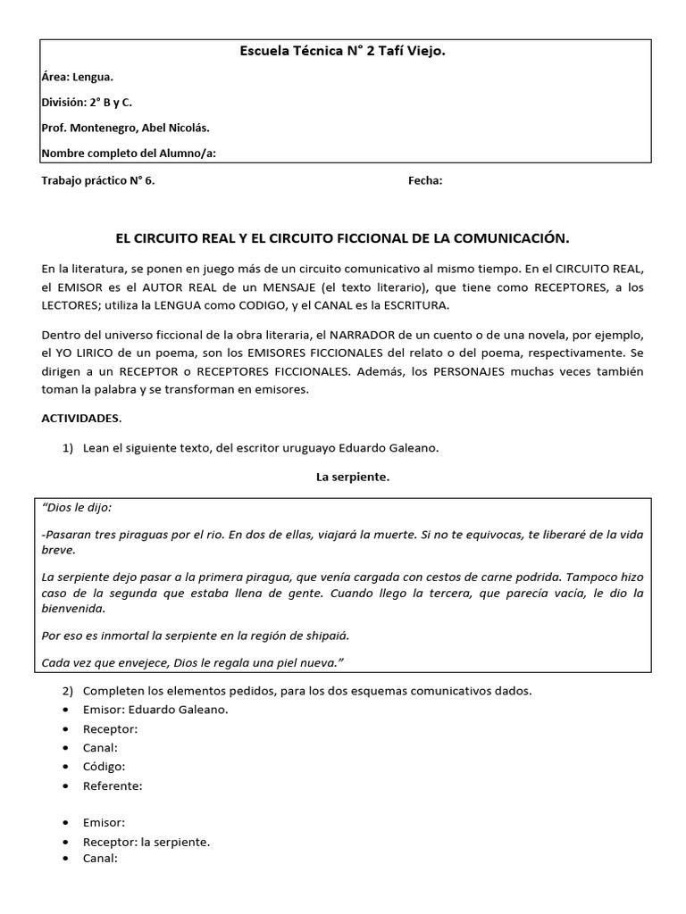 2 - Trabajo Pr-Ctico 6. Circuito Real y Ficcional. | PDF