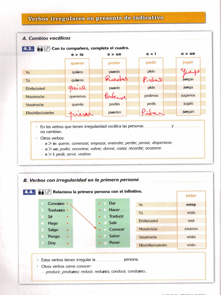 Modelo Verbos Irregulares Pdf