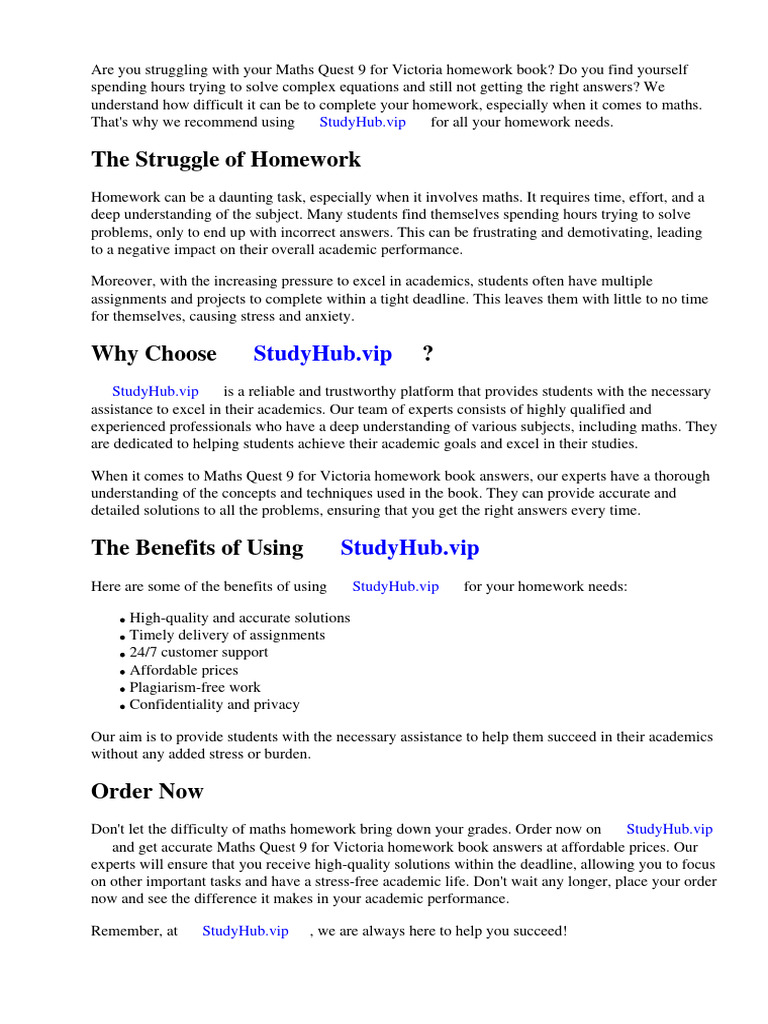 Maths Quest 9 For Victoria Homework Book Answers | PDF | Quadratic ...