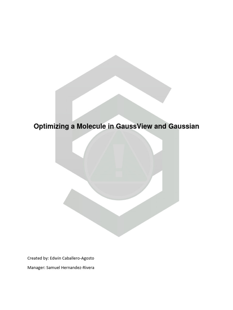 Mini-SOP-Optimizing-a-Molecule-in-GaussView-and-Gaussian | PDF ...