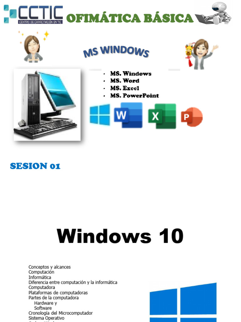 Ofimatica Basica - Sesion - I | PDF | Informática | Interfaces gráficas ...