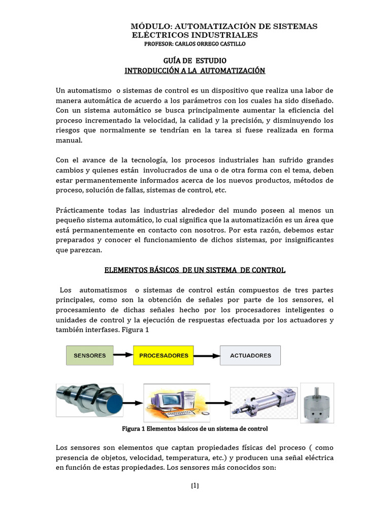 Guía de Estudio - Introducción A La Automatización | PDF | Controlador lógico programable ...