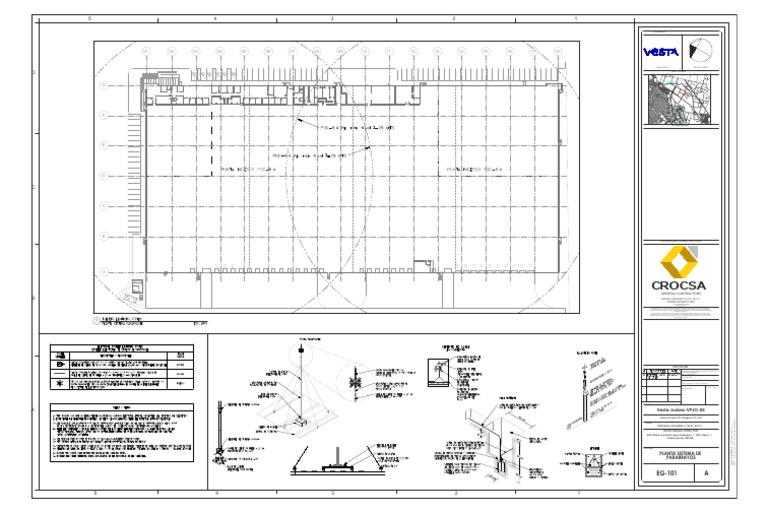Vpjo 05 Eg 101 A Planta Sistema de Pararrayos Nave | PDF