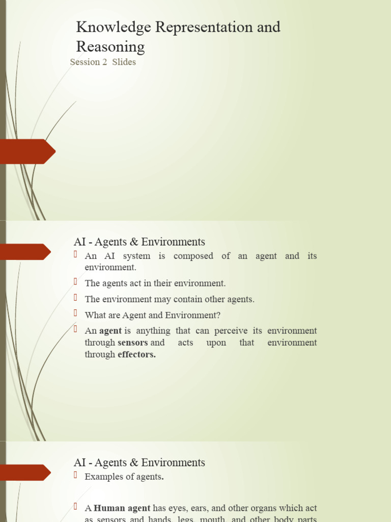 AI Session 2 Slides | PDF | Knowledge Representation And Reasoning ...