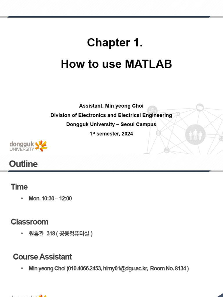 Matlab basic1_2024 | PDF | Matrix (Mathematics) | Matlab