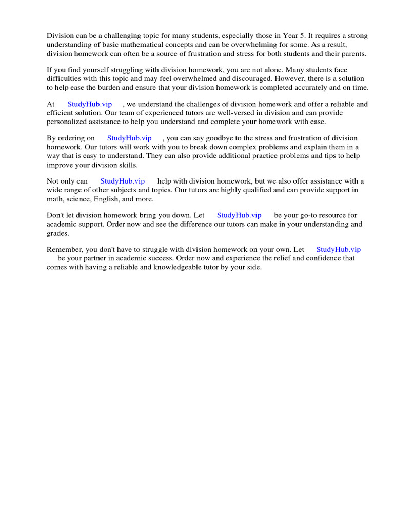 Division Homework Y5 | PDF | Worksheet | Homework
