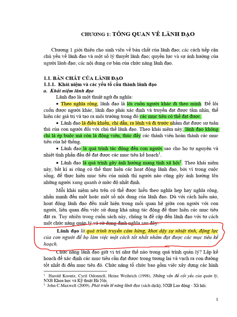 LDH - C1 - Tong Quan Ve Lanh Dao | PDF