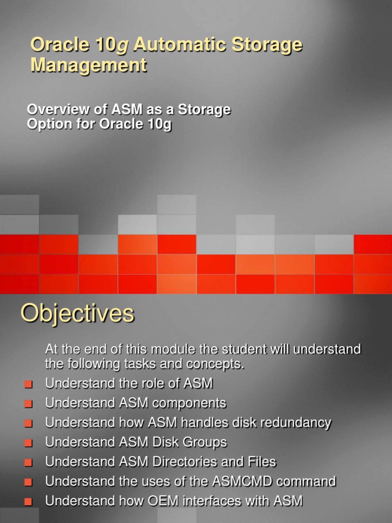 Automatic Storage Management | PDF | Oracle Database | Computer File