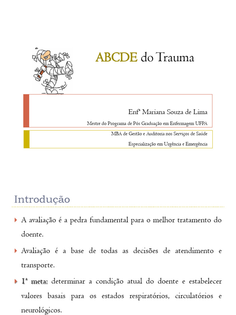 ABCDE Do Trauma | PDF | Pulmão | Sangramento
