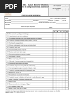 ESCALA ABC - (Lista de Checagem de Comportamento Autístico) | PDF