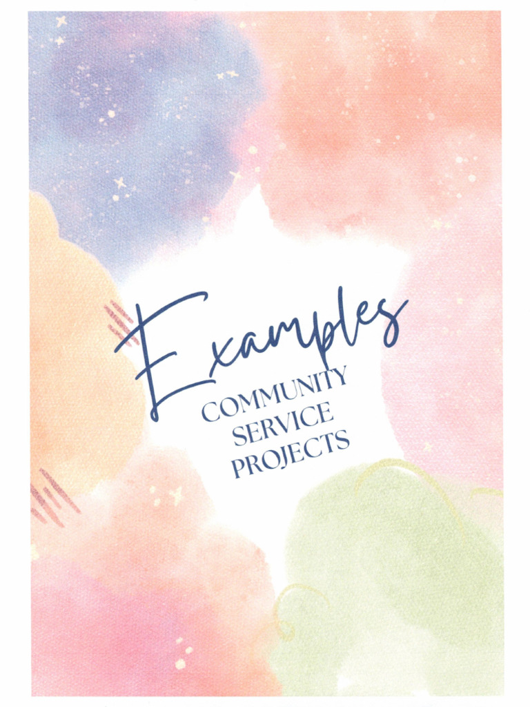 08a Examples of Community Service Projects | PDF