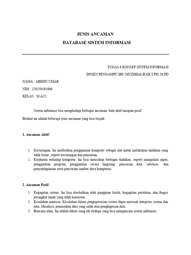 Abidin Umar - Tugas 6 Ksi | PDF