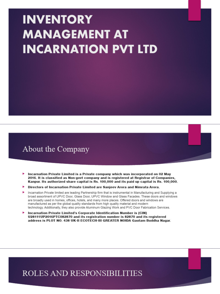 Internship Project Report | PDF | Supply Chain | Inventory