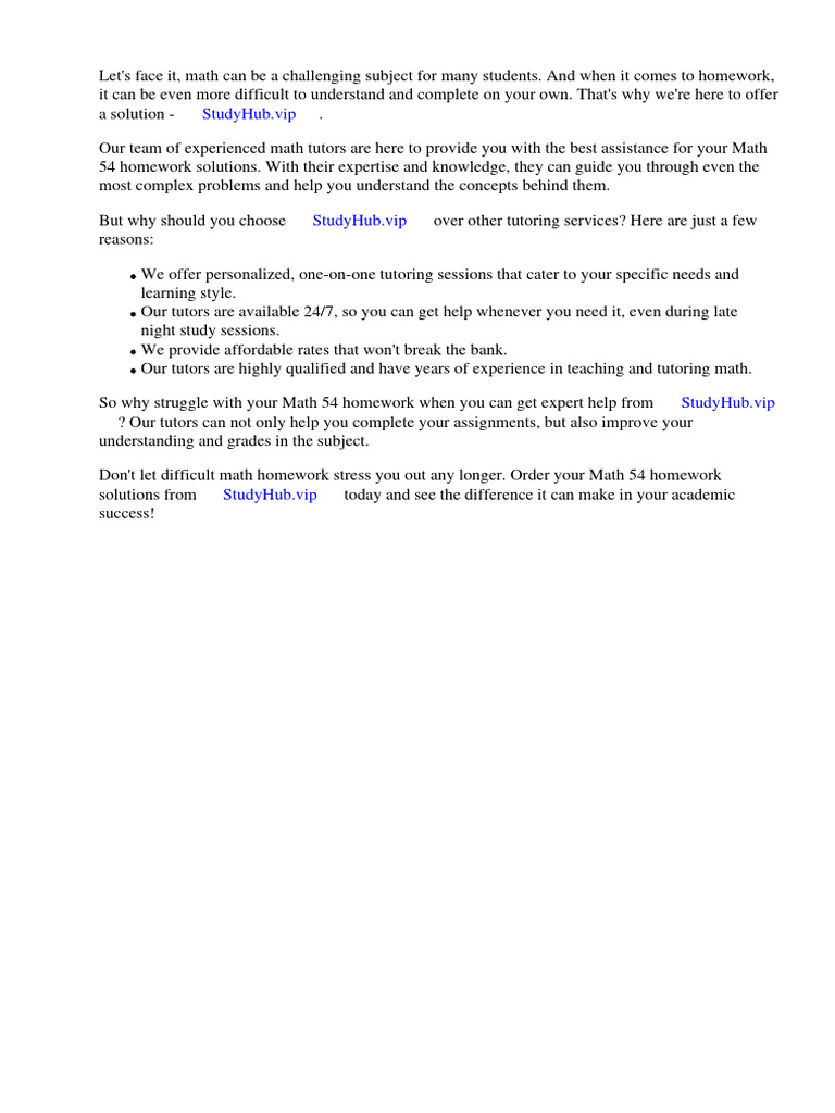 Math 54 Homework Solutions | PDF | Mathematics | Calculus