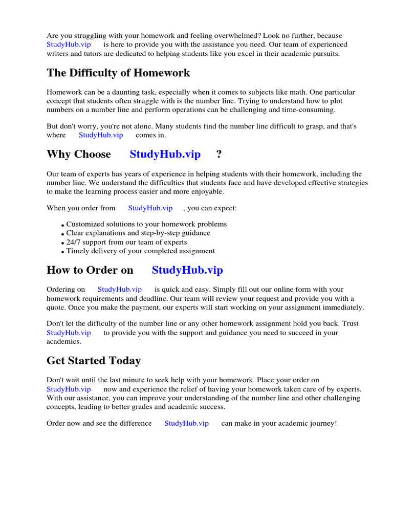 Homework Number Line | PDF | Homework | Numbers